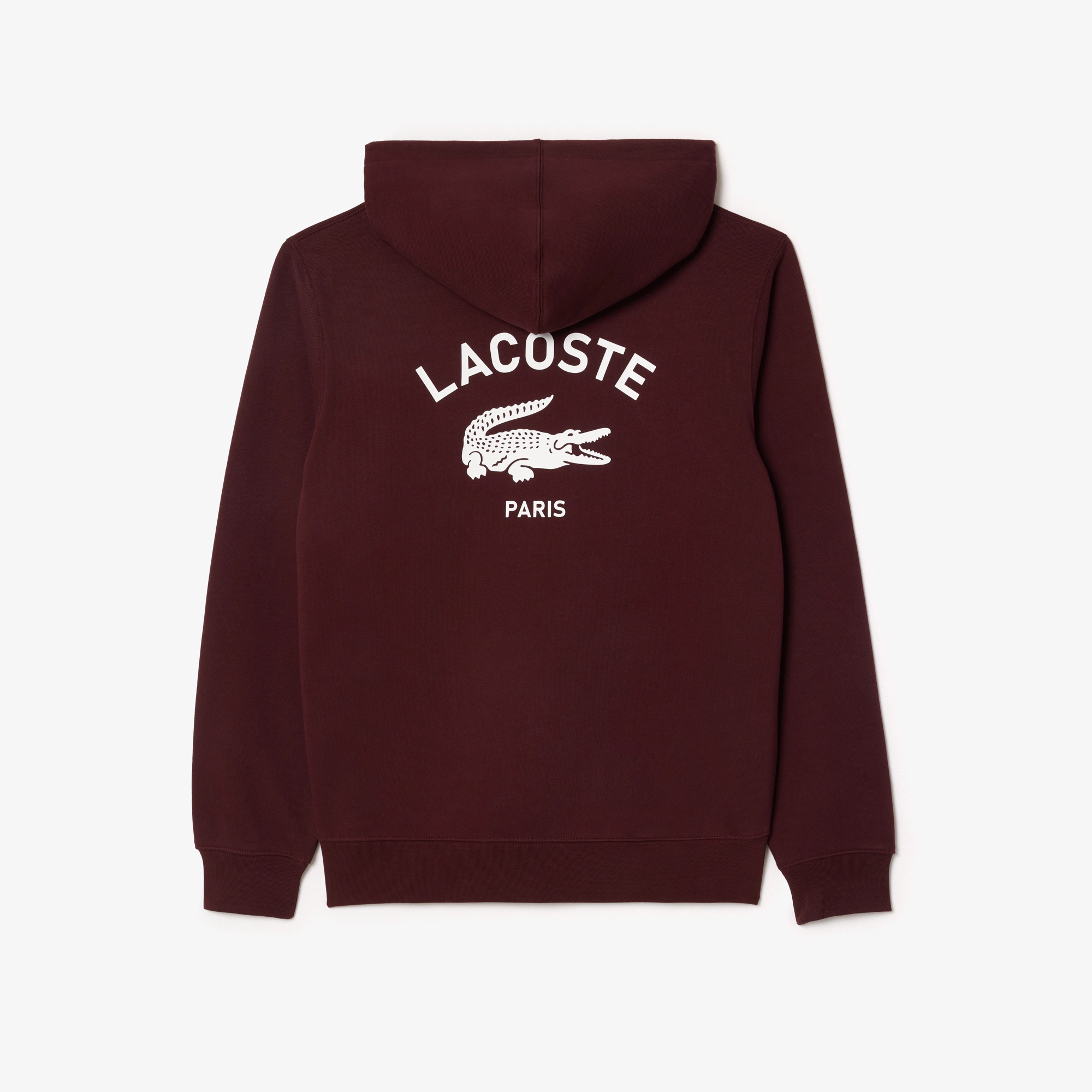Burgundy lacoste hoodie store